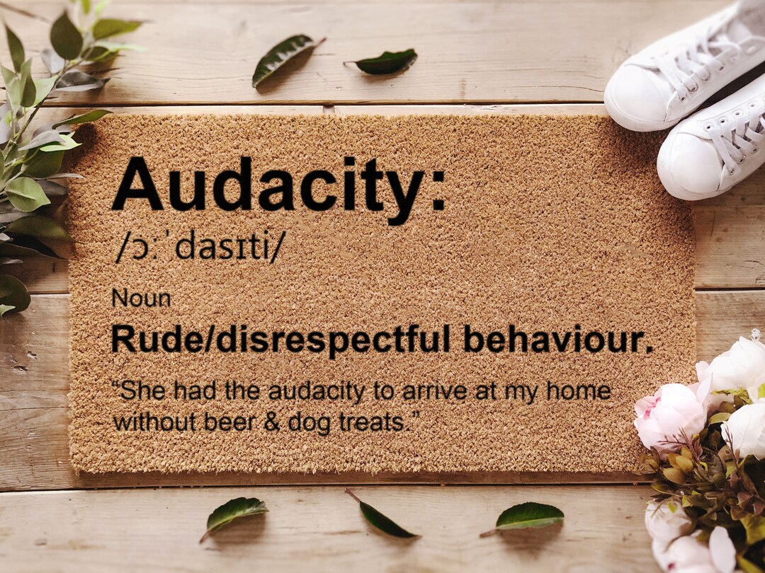 Welcome Doormat Funny Audacity Definition Doormat - Etsy