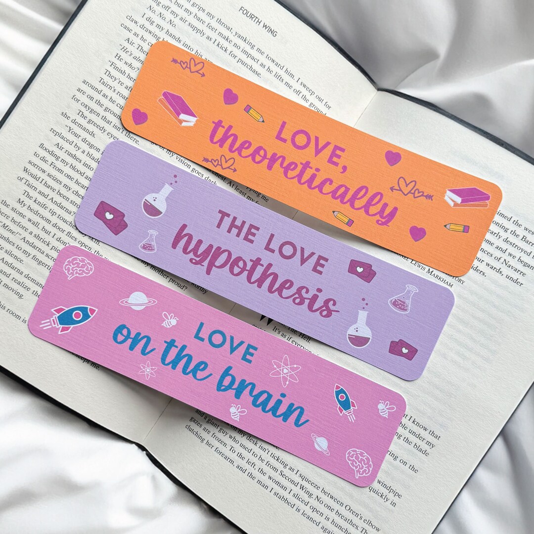 Love Theoretically Inspired Bookmark, Romance Book Lover Gift, Book ...