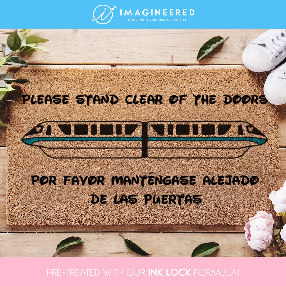 Coloured Disney Monorail Door Mat - Monorail Welcome Mat - Custom Coir ...