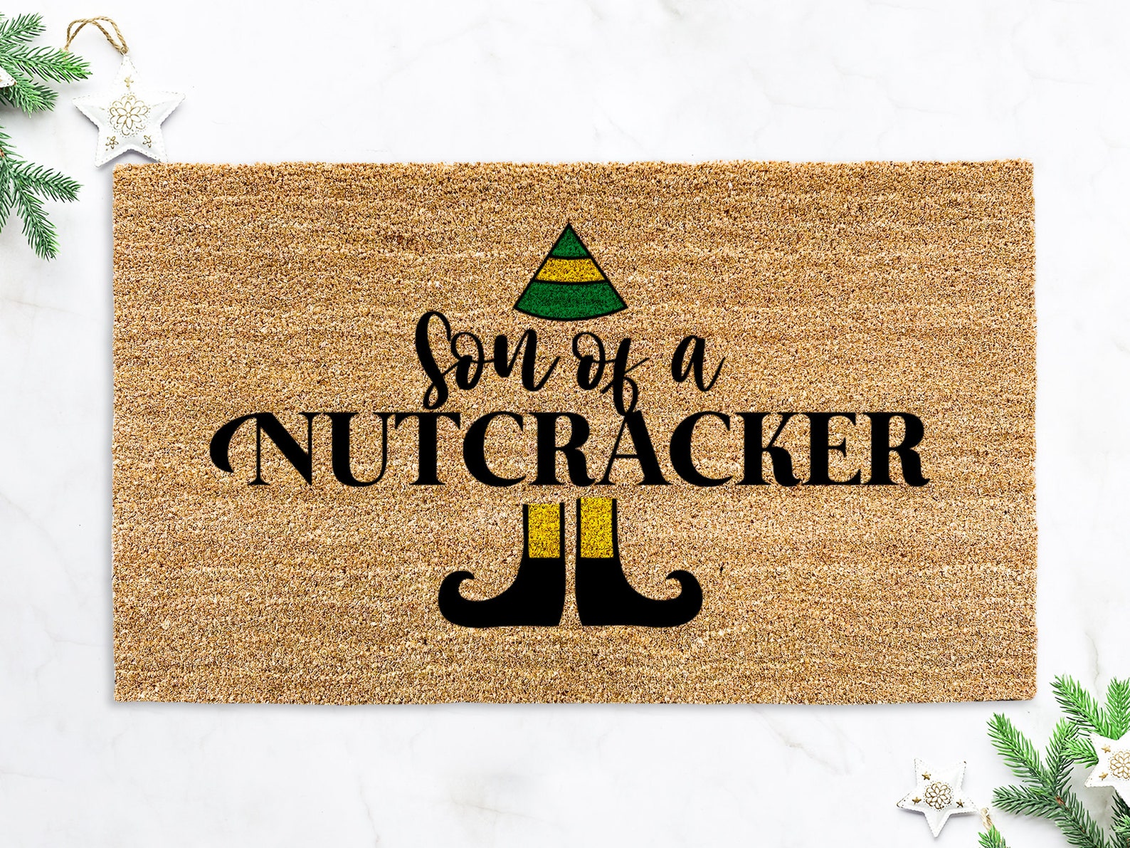 Son of A Nutcracker Elf Doormat Will Ferrel Elf Doormat - Etsy