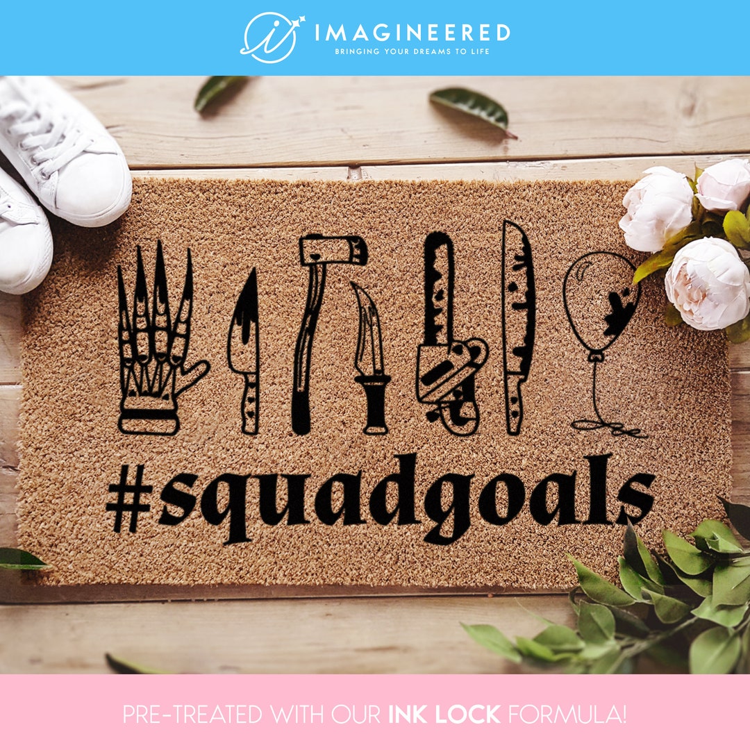 Squad Goals Halloween Custom Doormat for Psycopaths Freddie Krueger ...
