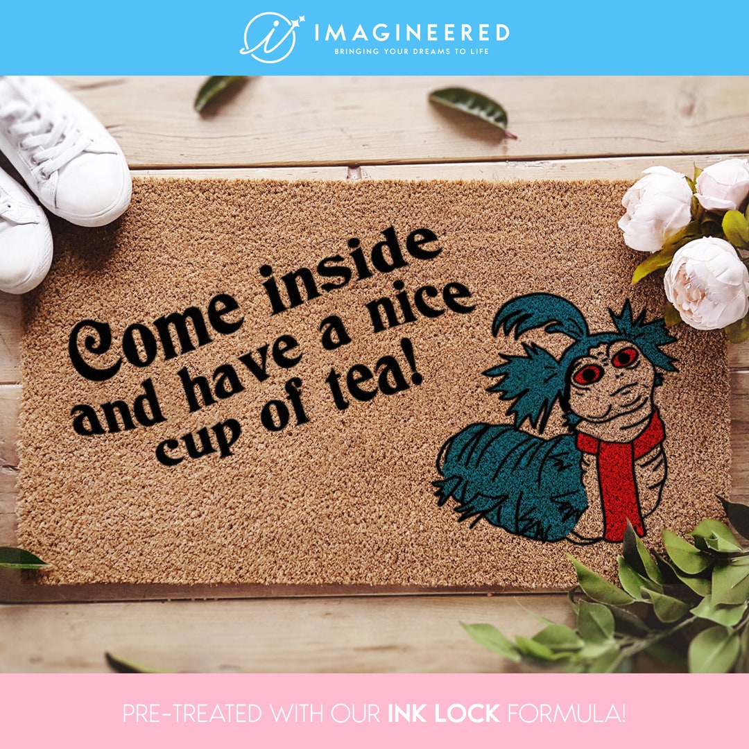 Labyrinth Welcome Mat - Come Inside and Have A Nice Cup of Tea - Worm ...