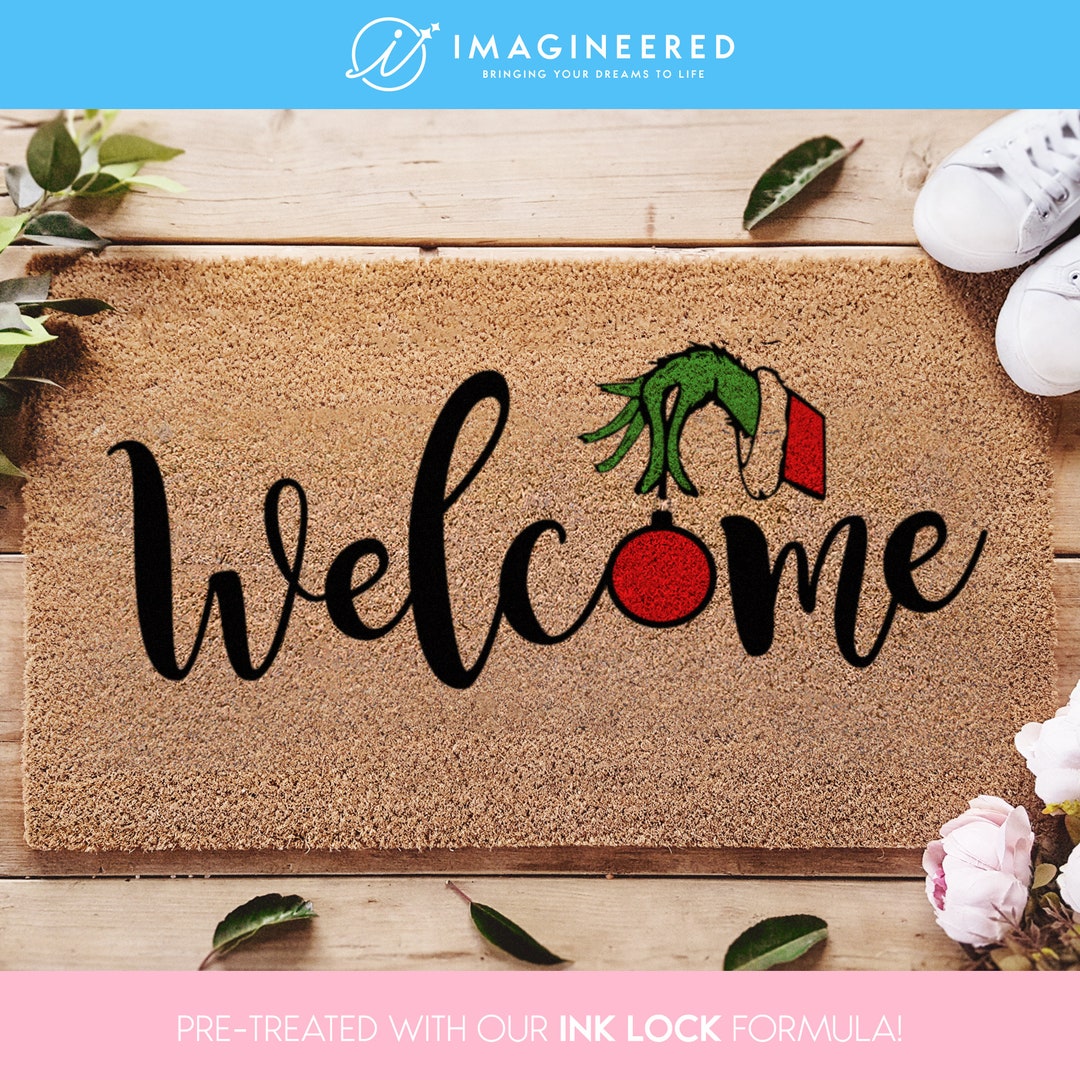 Welcome Grinch Doormat - Funny Christmas Rug - Christmas Grinch ...