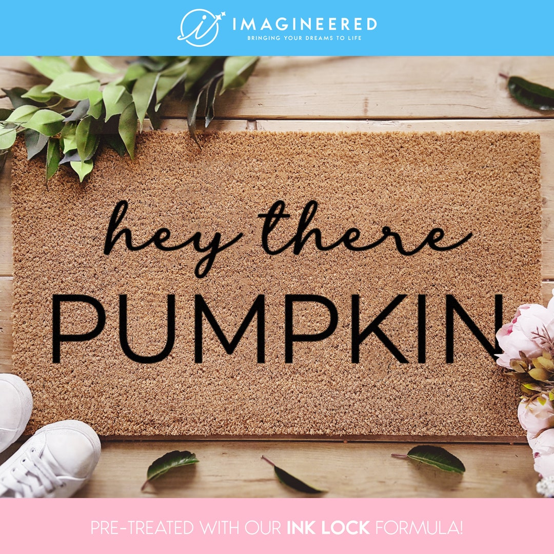 Hey There Pumpkin Door Mat - Autumn - Pumpkin Door Mat - Hey There Door ...