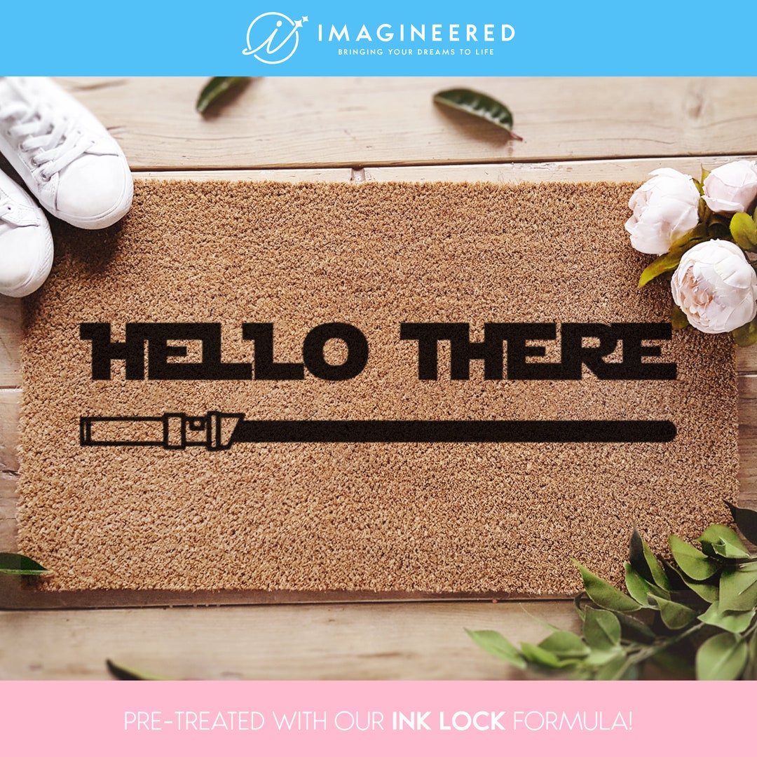 Star Wars Hello There Lightsaber Doormat Disney and Star Wars Lovers ...