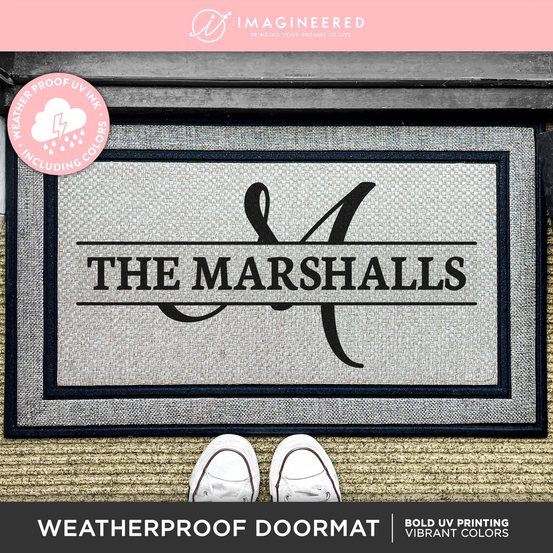 Personalized Monogram Rug - Outdoor Personalized Doormat - New Home ...