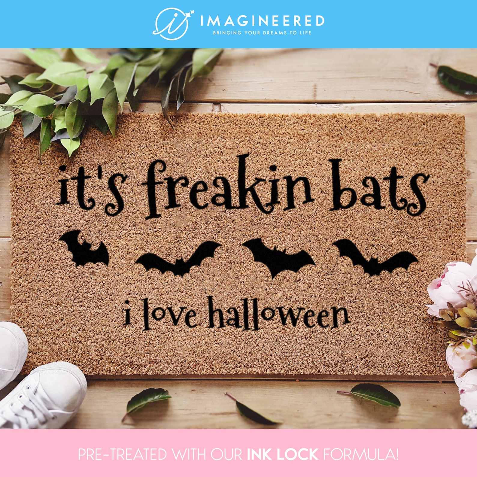 It's Freakin' Bats - Its Freakin Bats I Love Halloween Doormat | Funny ...