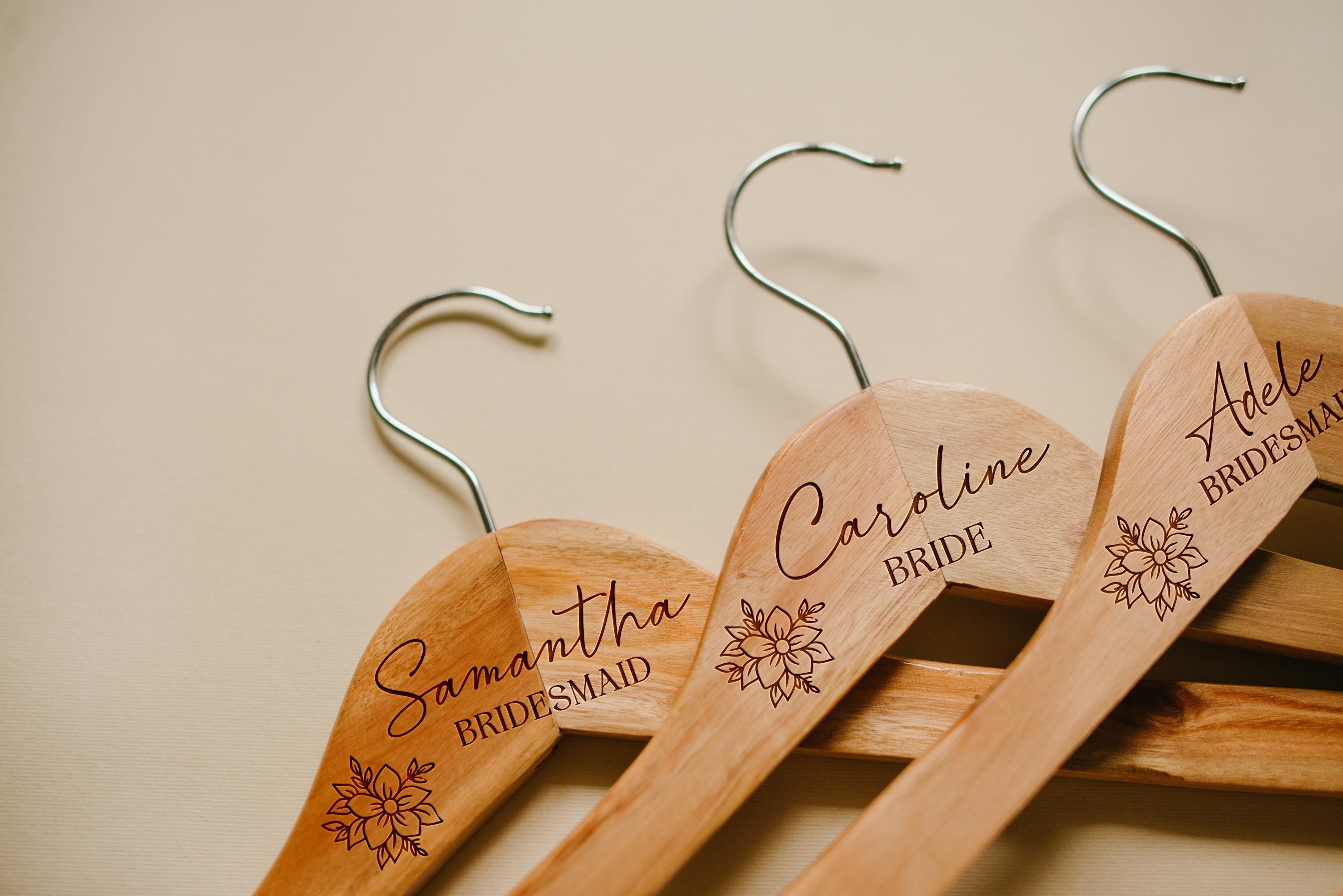 Personalized Bridal Hangers - Custom Wedding Hangers - Bespoke Wedding ...