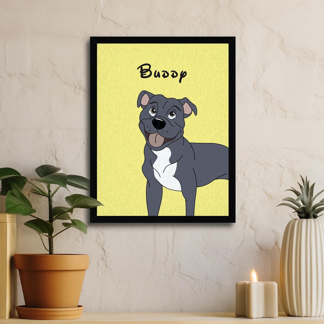 Staffordshire Bull Terrier Custom and Personalized, Staffy Dog Print ...