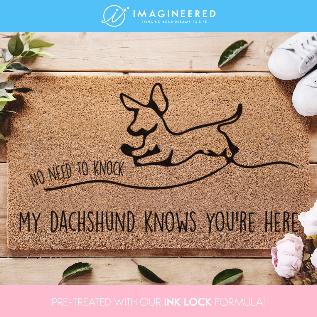 Funny Doormat Dachshund Gift Welcome Mat Funny Dad Gift Wiener Dog ...