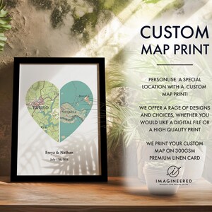 Personalized Custom Map Print, Unique Home Décor, Custom Map ...