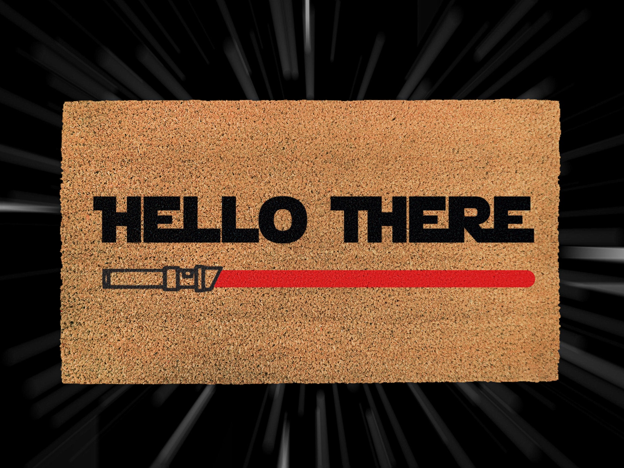 Star Wars Hello There Lightsaber Door Mat Star Wars Lovers - Etsy