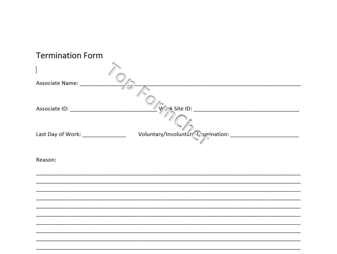 Termination Form and Notice - Etsy