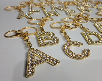 Metal Letter Keychain - Etsy