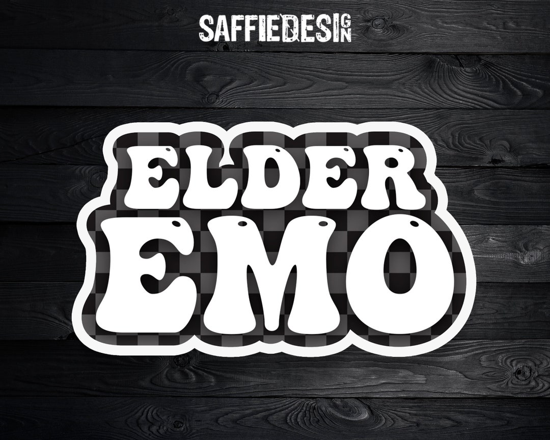 Elder Emo Vinyl Die-cut Sticker, Laptop Sticker, Water Bottle Sticker ...
