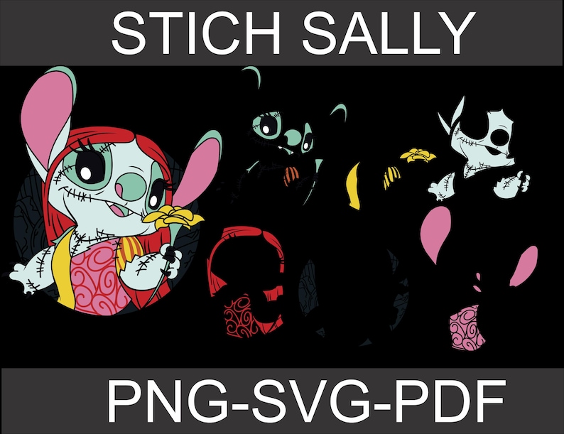 Stitch Sally Jack SVG PDF PNG - Etsy