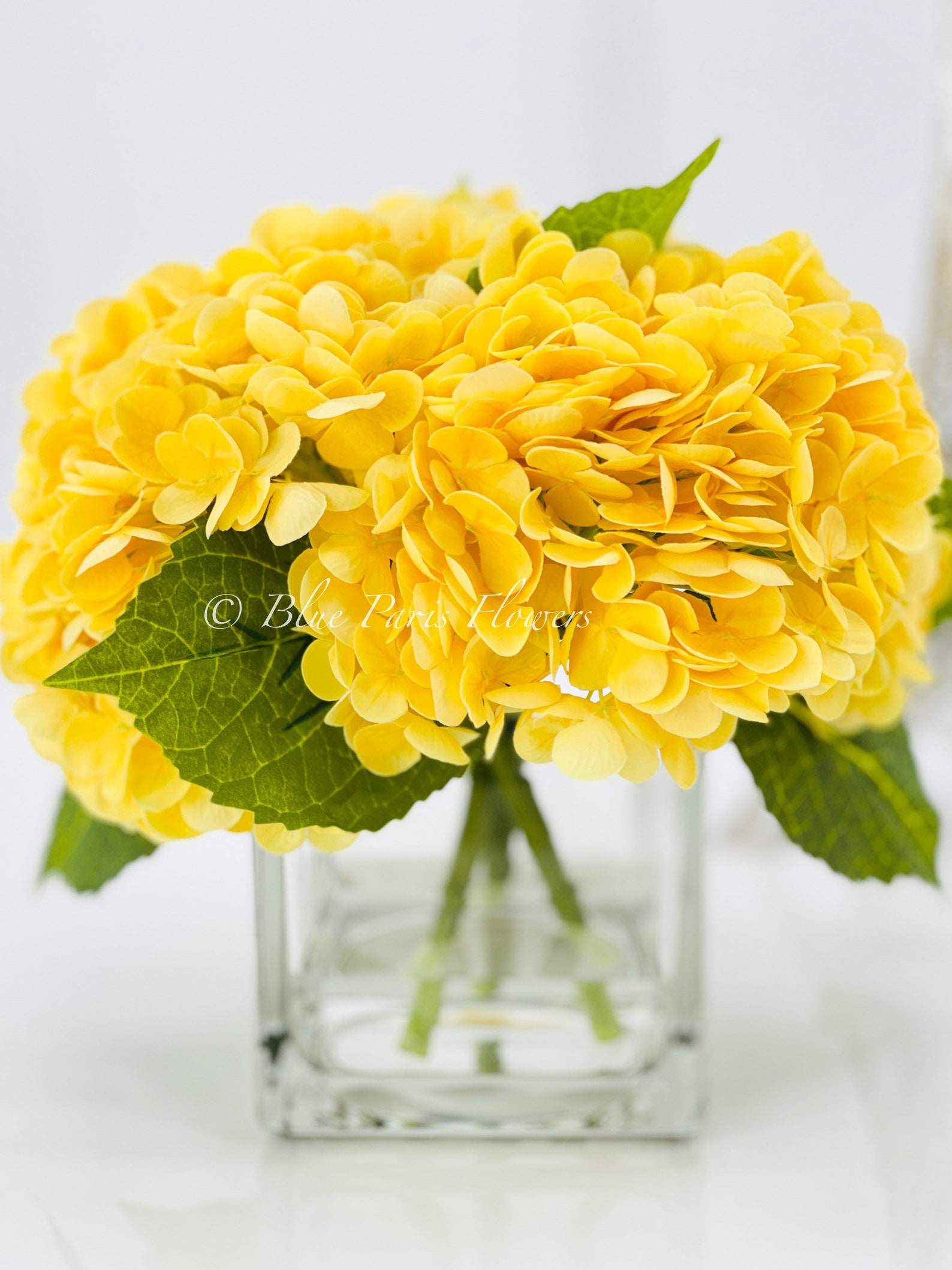 Yellow REAL TOUCH Hydrangeas in Vase Artificial Faux Flower - Etsy