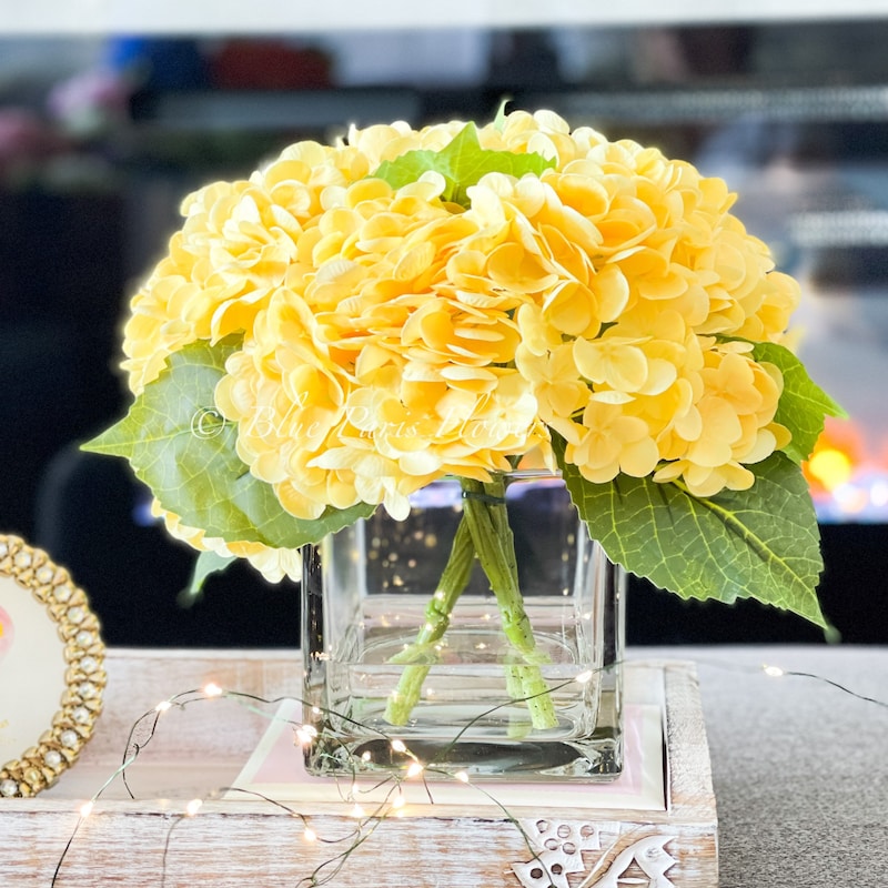 Yellow Flower Vase - Etsy
