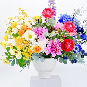 Spring Wild Flowers Mix Floral Arrangement, Roses, Peonies Extremely ...