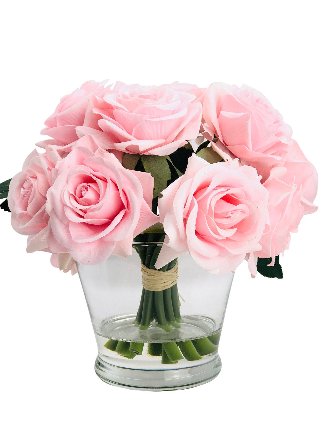 Light Pink Rose Arrangement Real Touch French Country - Etsy
