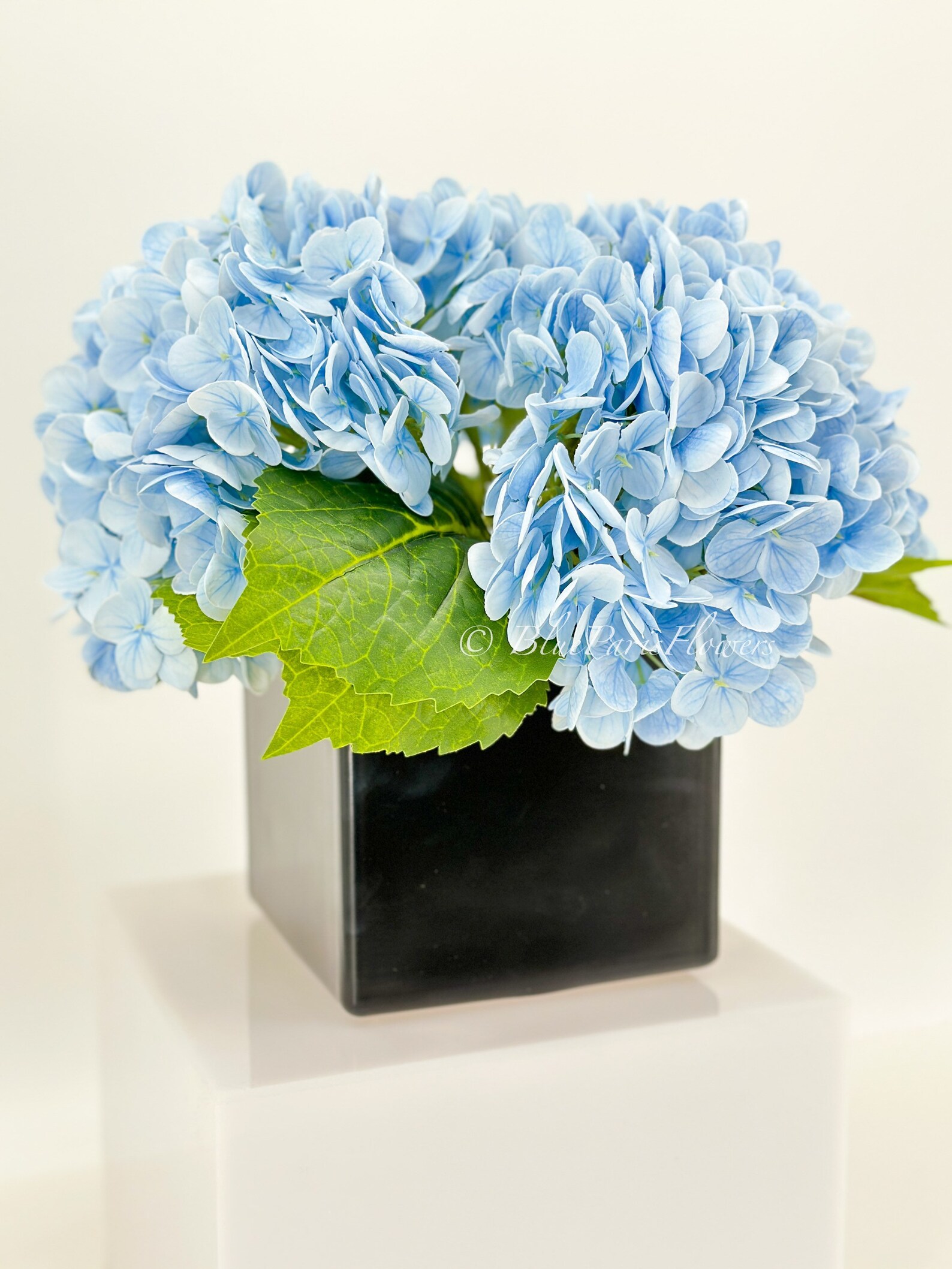 Blue REAL TOUCH Hydrangeas in Vase Artificial Faux Flower - Etsy