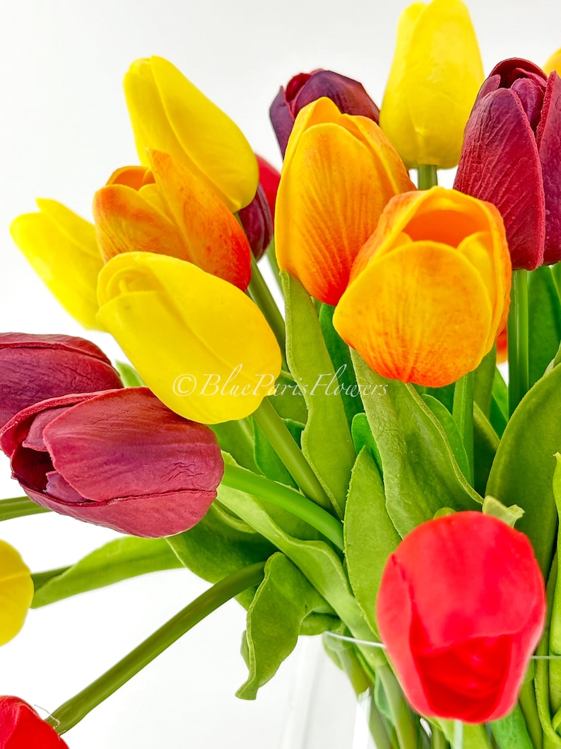 Real Touch Tulip Arrangement: French Country Faux Floral Centerpiece - Etsy