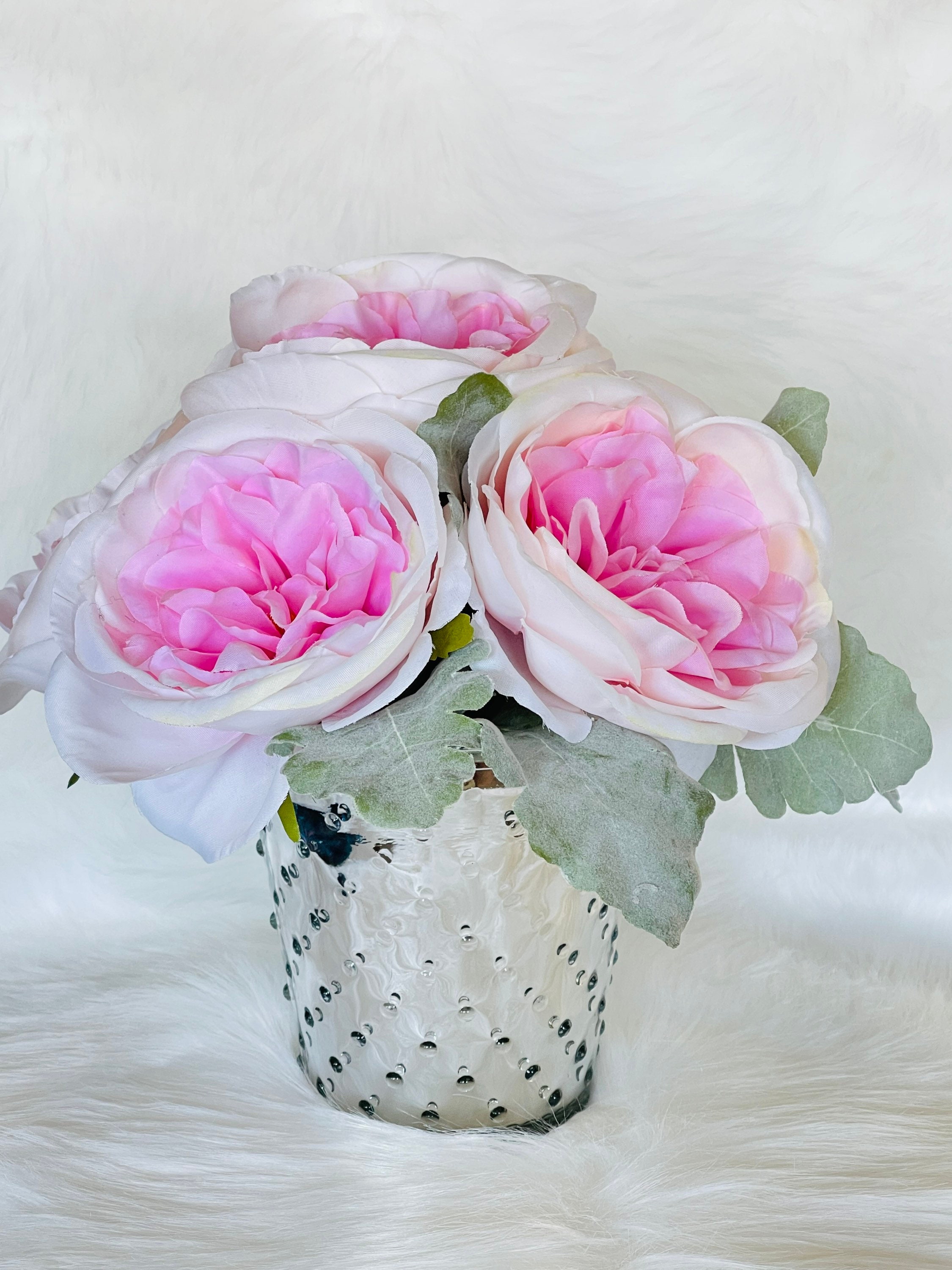 Light Pink Rose Arrangement French Country Centerpiece | Etsy