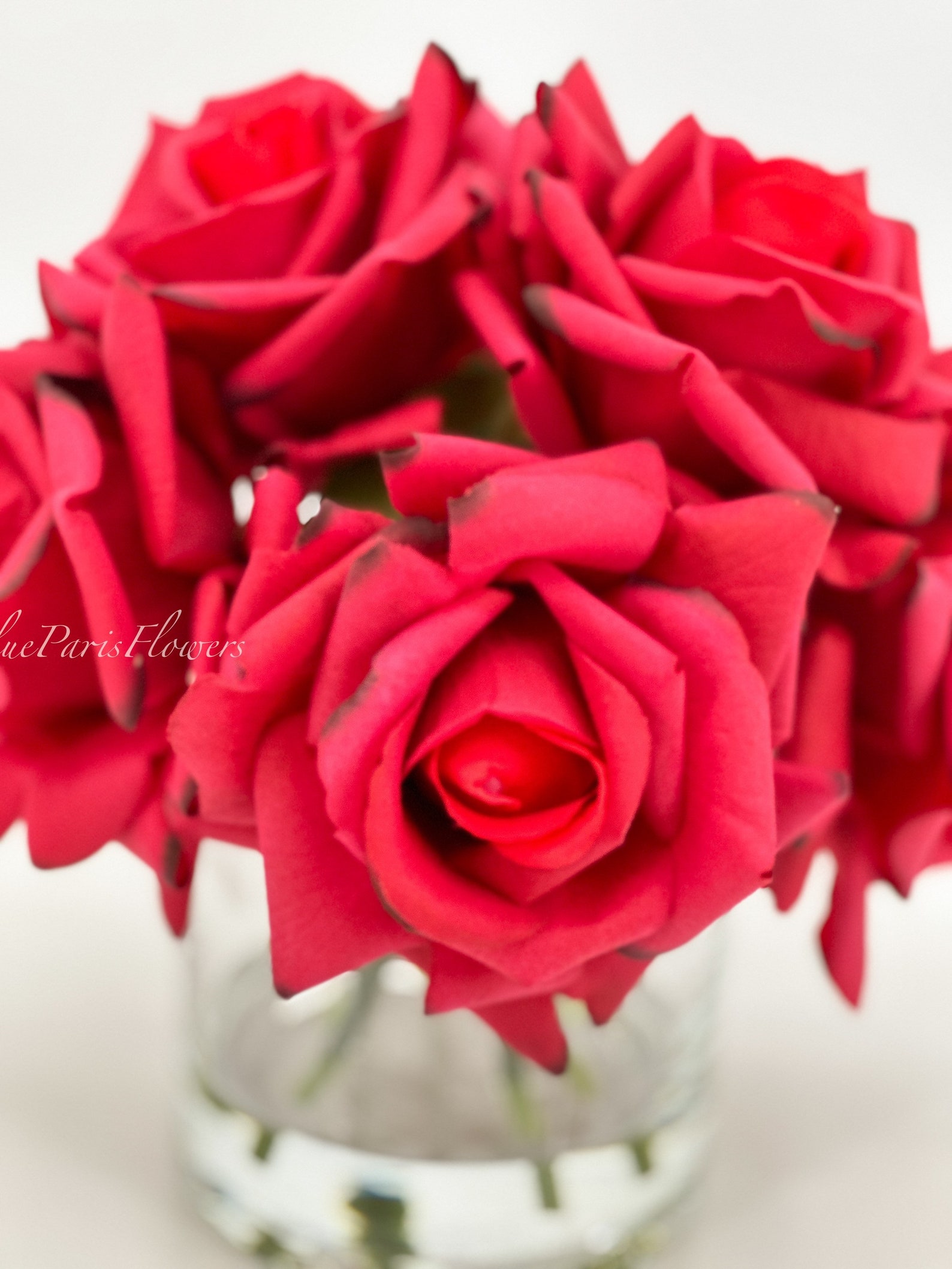 Real Touch Red Roses Arrangement: French Country Faux Floral Decor - Etsy