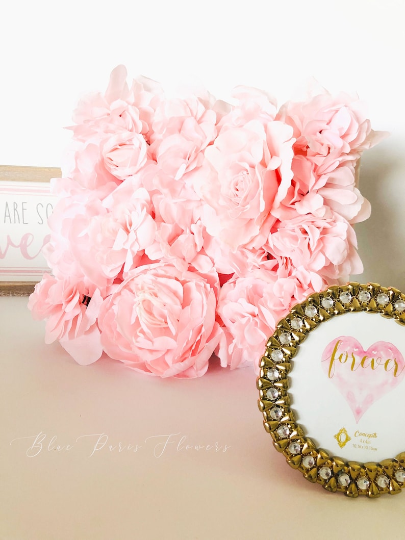 Floral Wall Rose Frame Faux Pink Roses in Picture Frame - Etsy