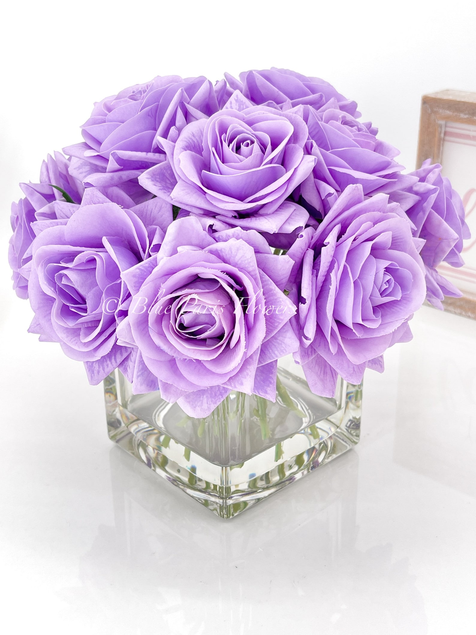 Real Touch Purple-lavender Rose Arrangement-fake - Etsy
