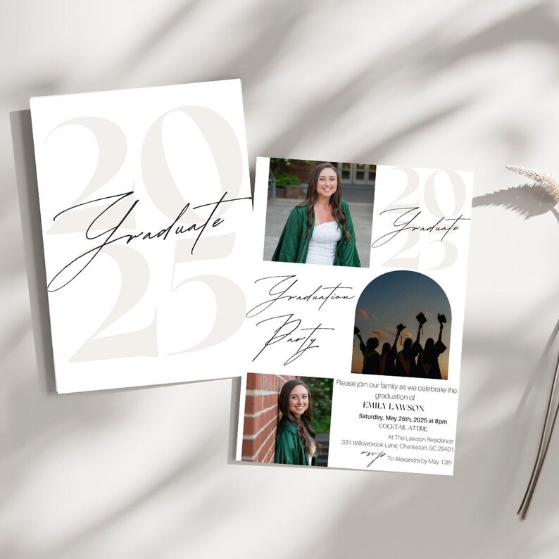 Class of 2025 Graduation Invitation | Graduation Party Invitation ...