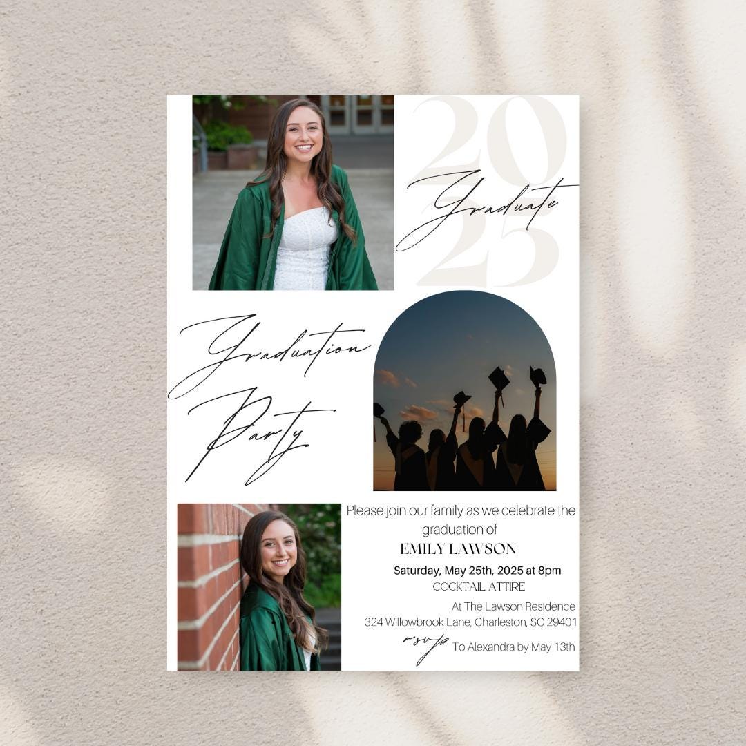 Class of 2025 Graduation Invitation | Graduation Party Invitation ...