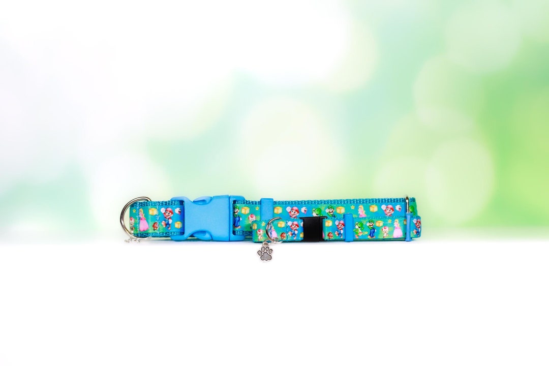 Mario Dog Collar, Adjustable Dog Collar, Boy Dog Collar, Wide Cat ...