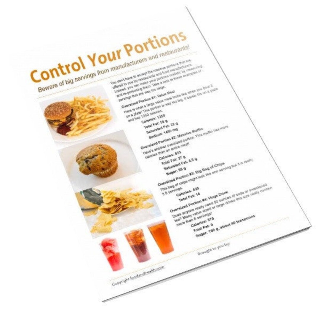 Portion Control Tearpad - Etsy