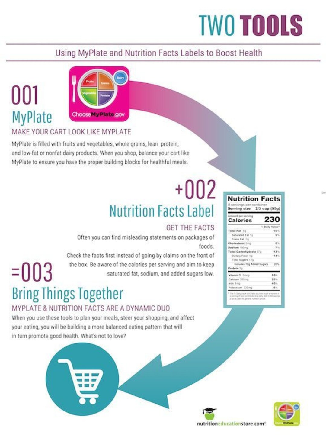 Two Tools: Myplate and the Nutrition Facts Label Poster - Etsy