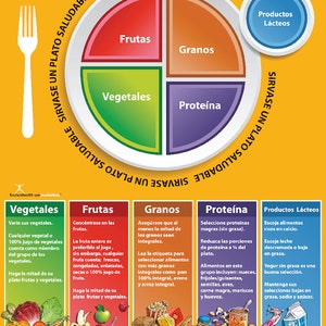 Miplato Myplate Spanish Poster - My Plate's Message in Spanish - My ...