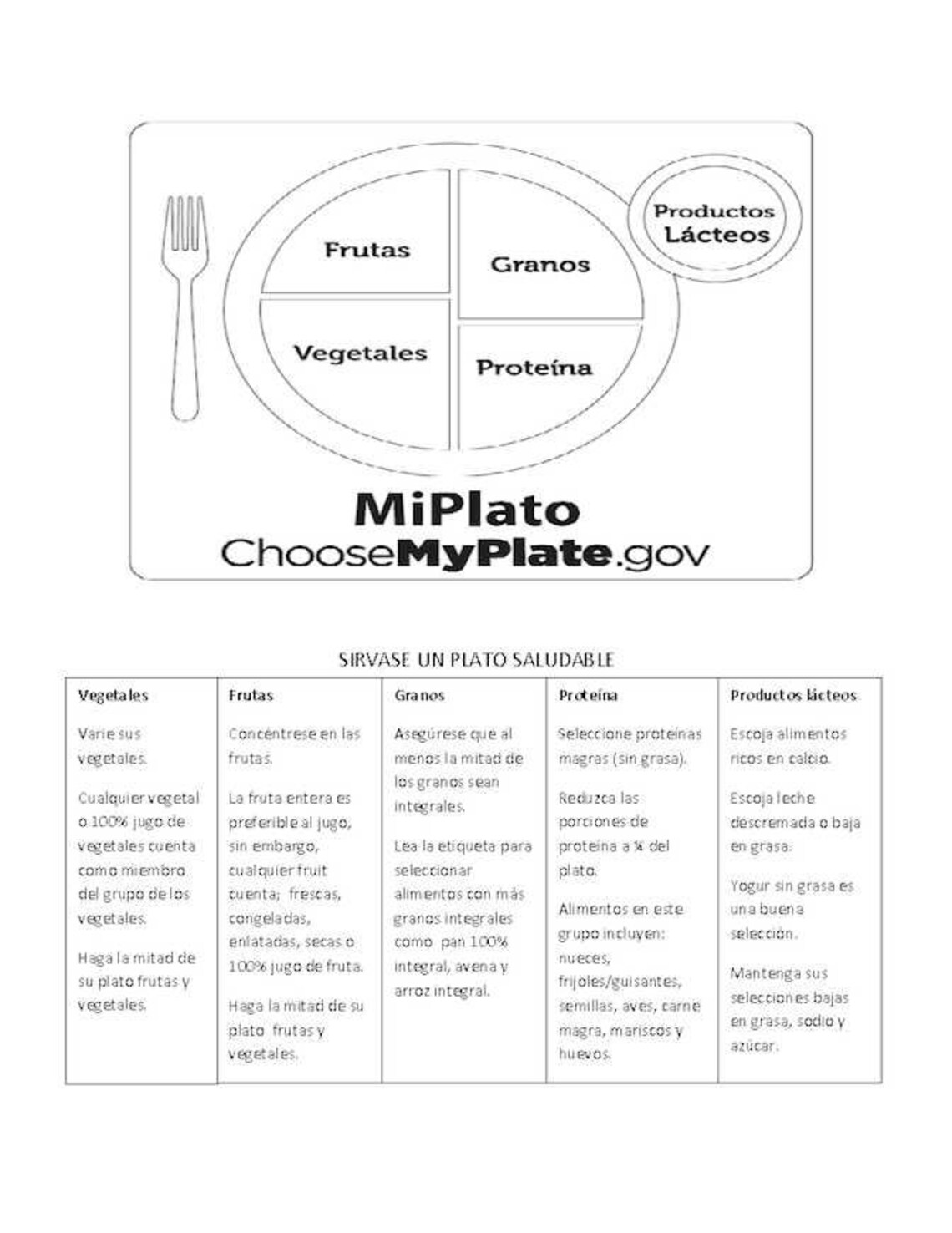 MiPlato MyPlate Spanish Poster My Plate's Message in | Etsy