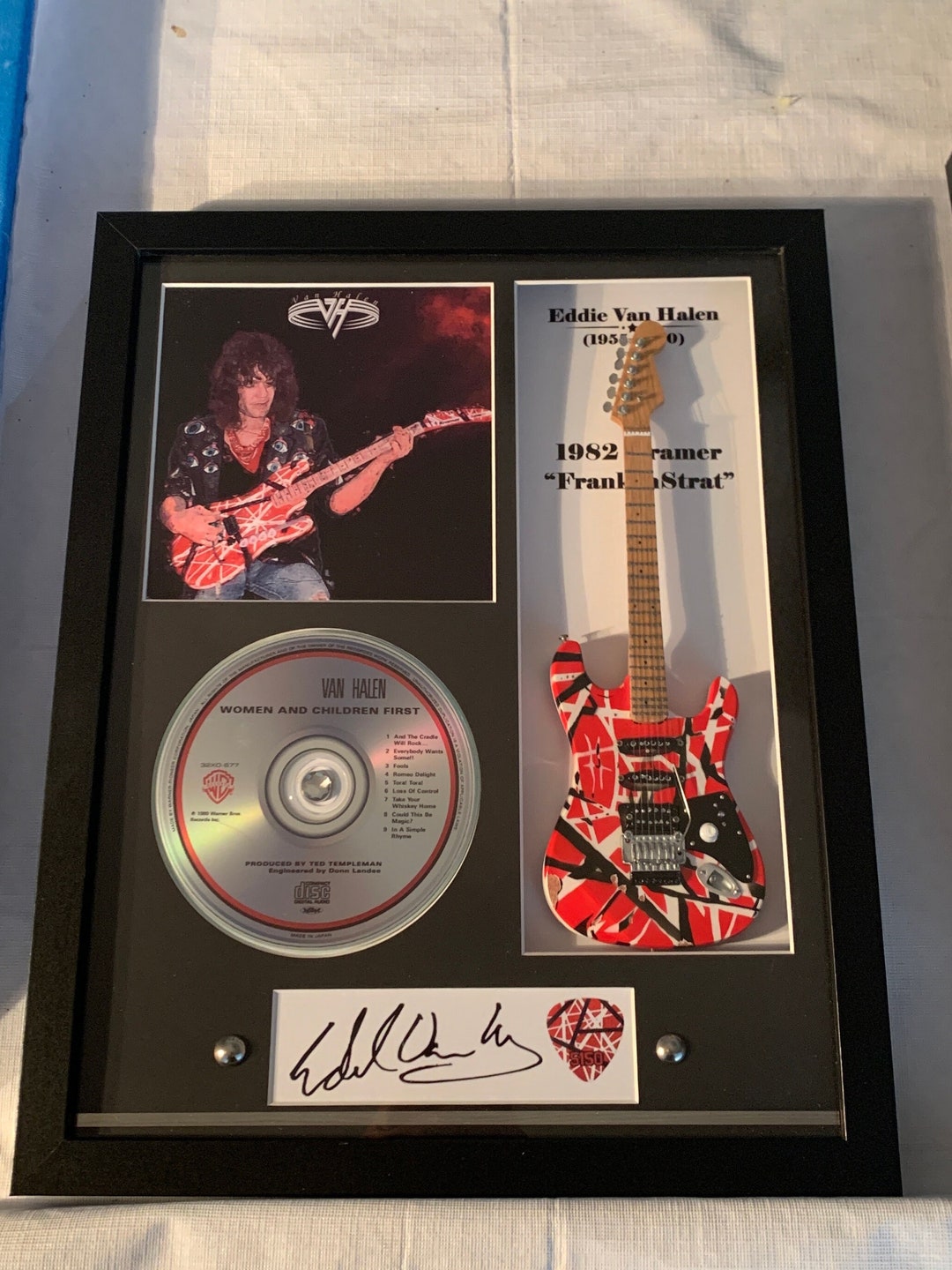 Eddie Van Halen 11x14 Guitar Tribute Shadow Box Frame. Fast Shipping - Etsy