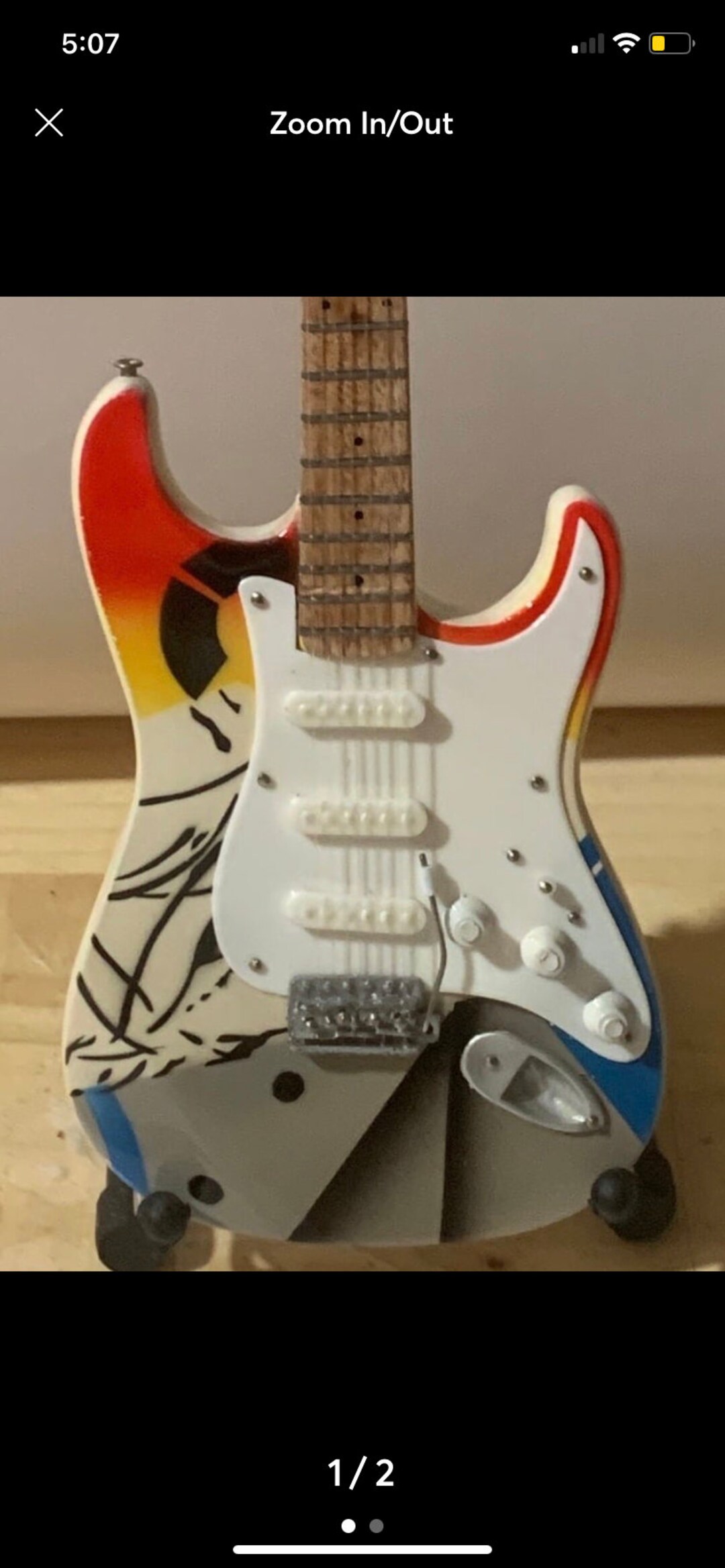 Eric Clapton “crash” Miniature 10” Guitar With Stand. Very Rare! - Etsy