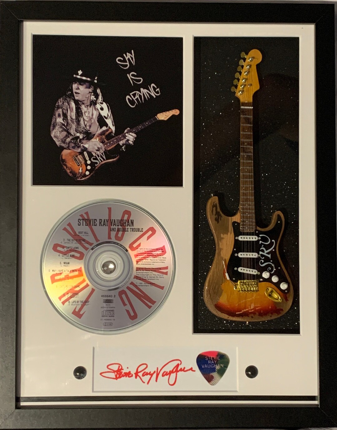 Stevie Ray Vaughan Guitar Tribute Shadow Box Frame. Fast Shipping! - Etsy