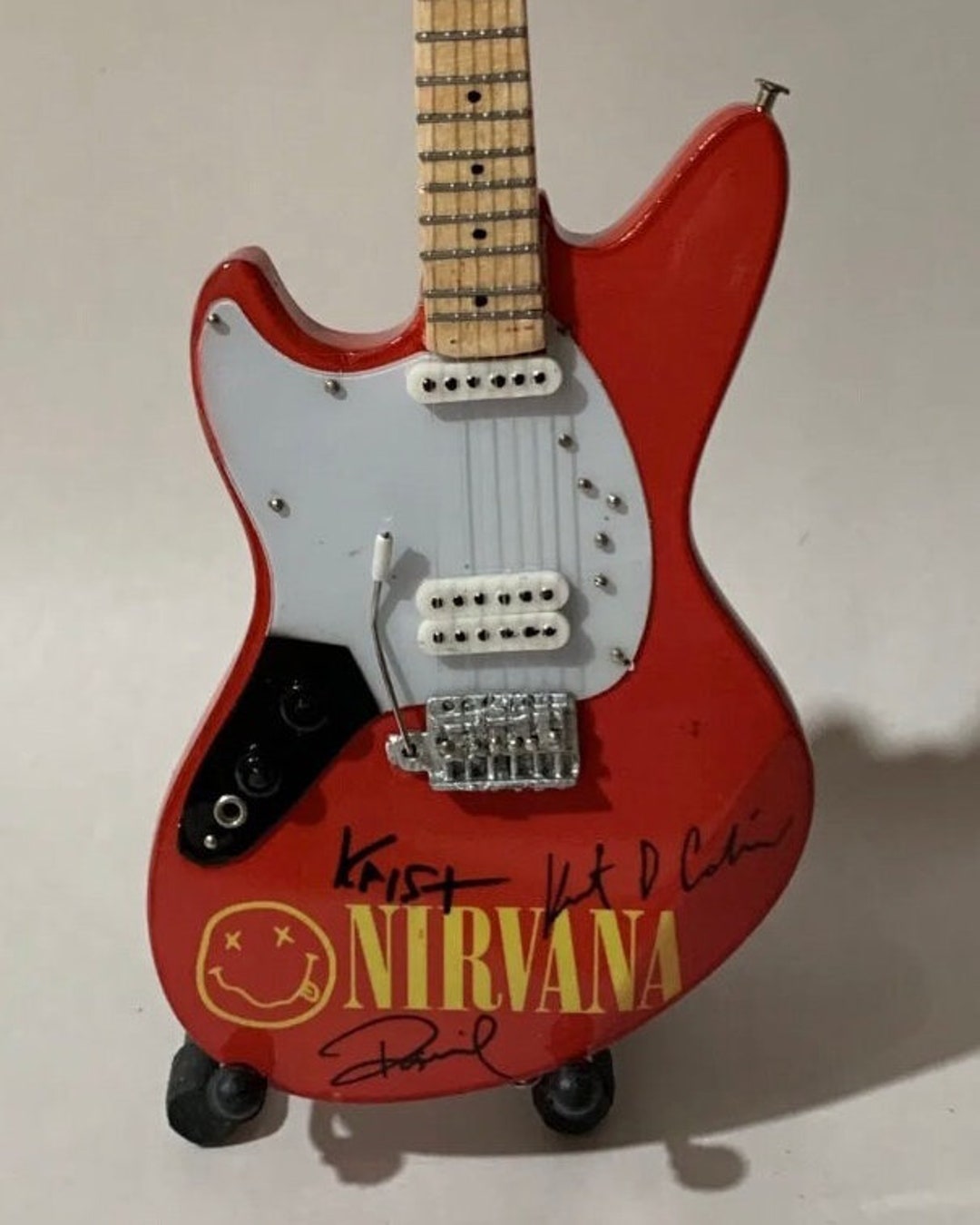 Nirvana Miniature 10 Replica Guitar With Stand. Available 1/21/2025. - Etsy