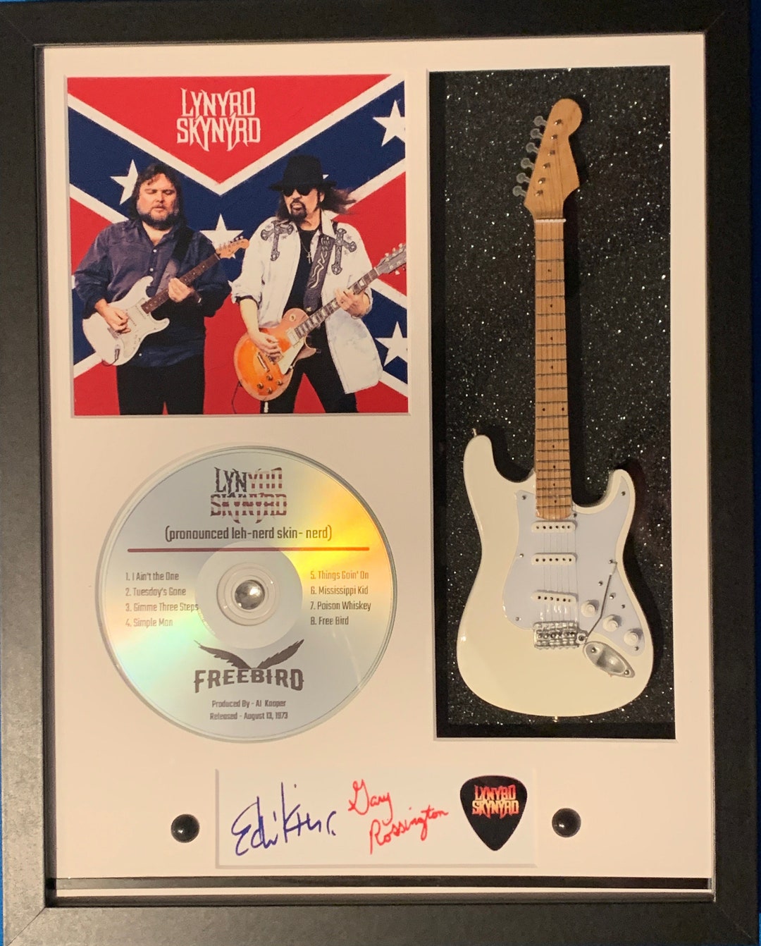 Ed King & Gary Rossington (lynyrd Skynyrd) Guitar Tribute Shadow Box ...