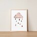 Rain & Cloud Boho Nursery Decor Printable, Neutral Colour, Sun Rain ...