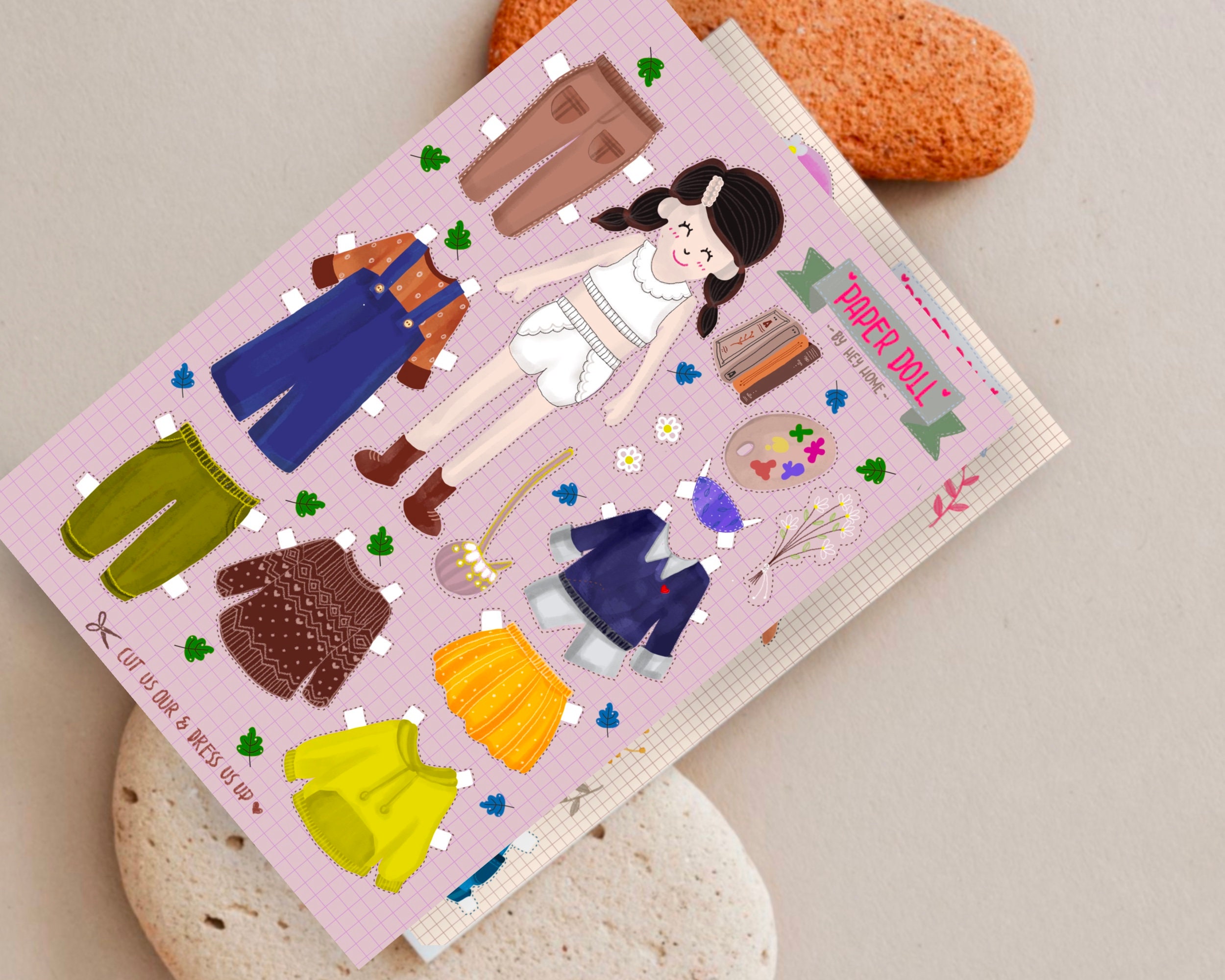 Paper Doll Farm Girl Scandinavian Paper Doll Printable Paper Doll ...