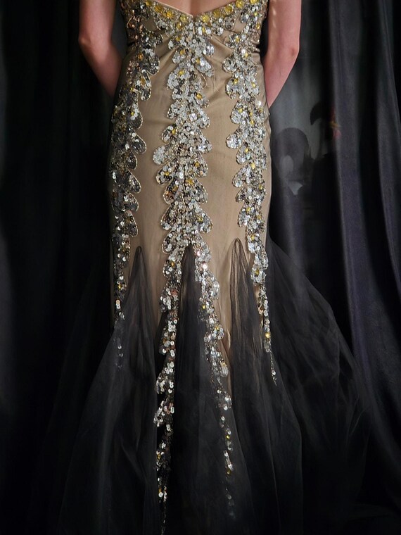 Gorgeous Jovani Black and Cream Sequin Gown/Prom Dres… - Gem