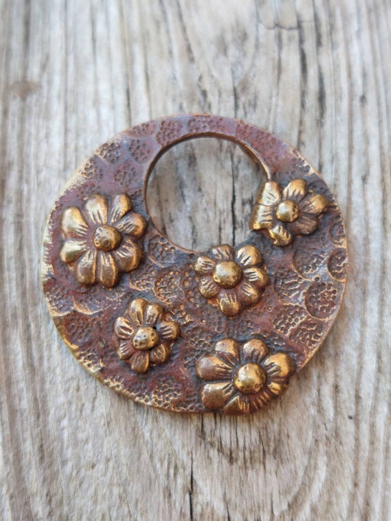 vintage modernist bronze tone - Gem