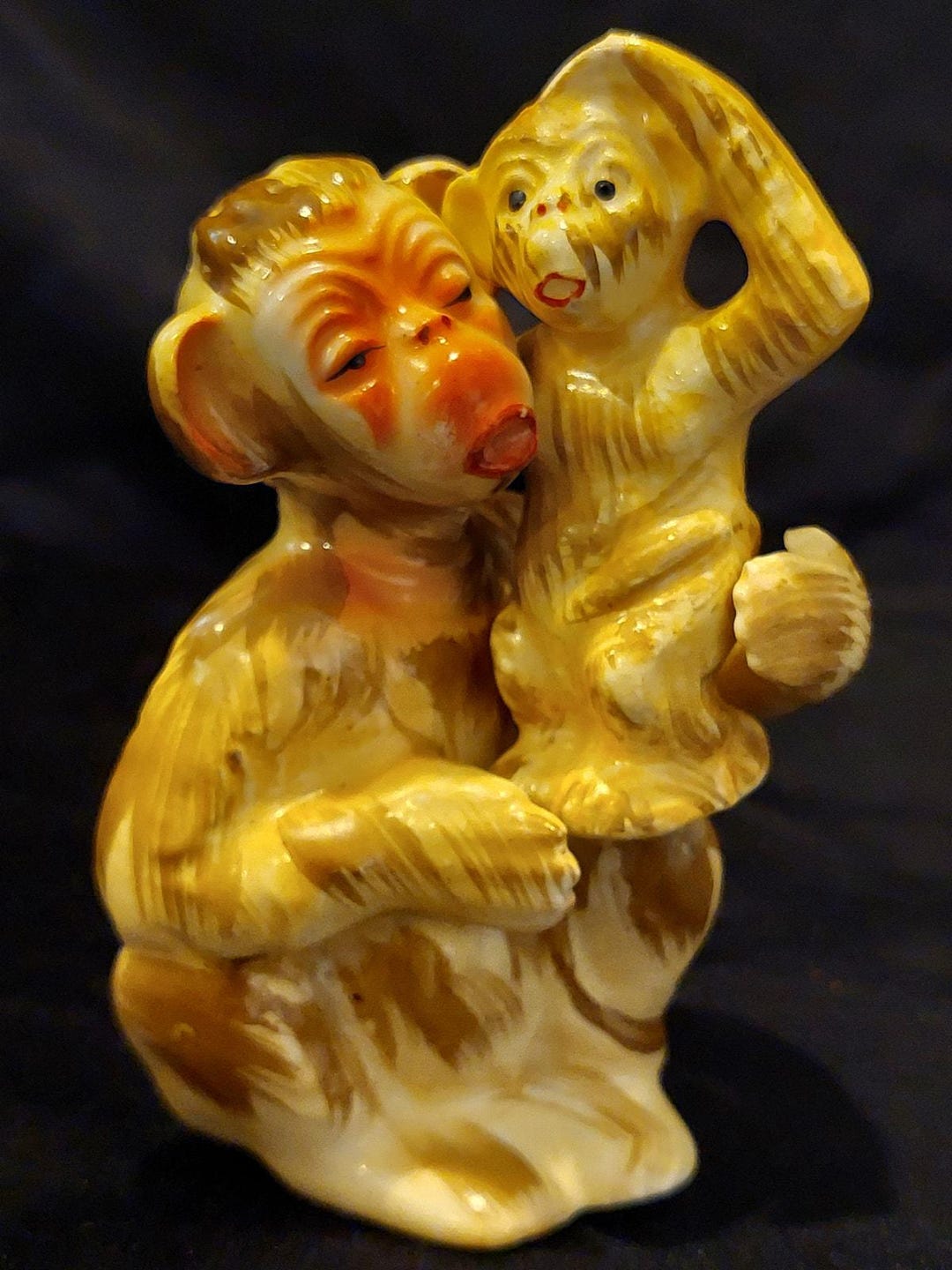 1950's Vintage Mother & Baby Monkey Ceramic Salt and Pepper Shakers - Etsy