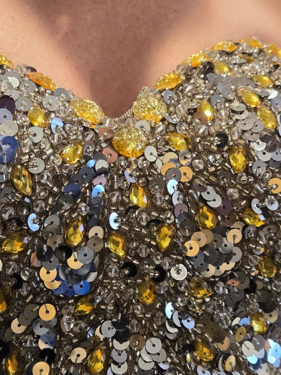 Gorgeous Jovani Black and Cream Sequin Gown/Prom Dres… - Gem