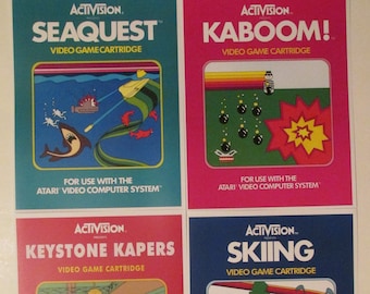 Atari 2600 Video Game Box Art Reproduction Four 8.5x11 Poster | Etsy