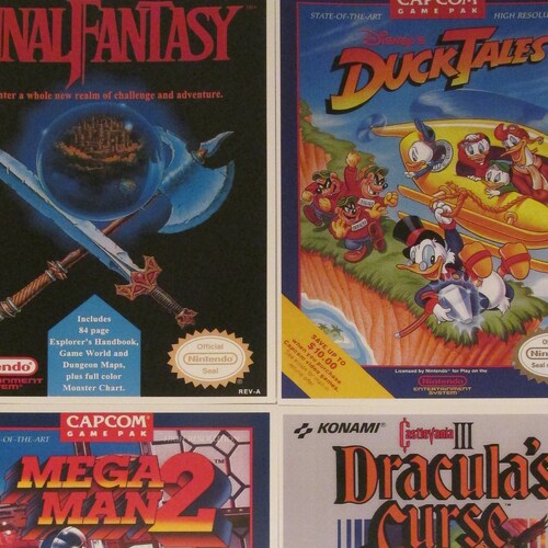 Nintendo NES Retro Video Game Box Art Reproduction Four 8.5x11 - Etsy